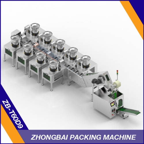 Automatic Counting and Packing Machine with Nine Feeders Lifting Bucket ...