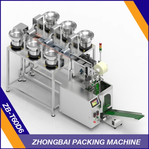 Automatic Counting and Packing Machine with Six Feeders Horizontal ...
